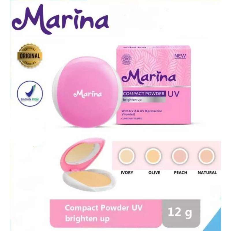 Promo Marina compact powder brighten up 12 gr Diskon 32% di Seller ...