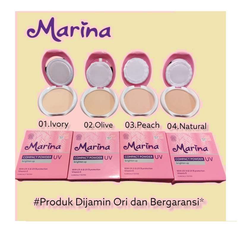 Promo Marina compact powder brighten up 12 gr Diskon 32% di Seller ...