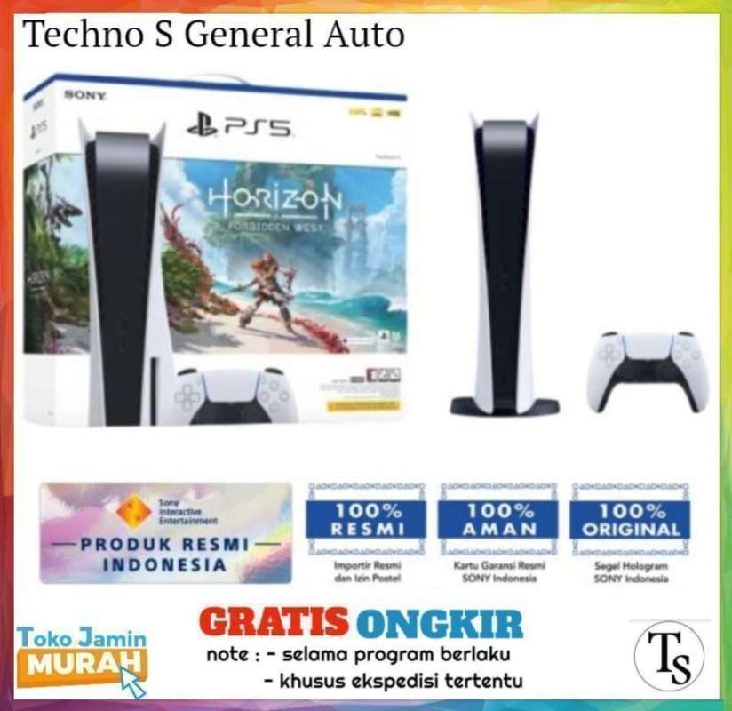 Jual Console PS5 Disc Version Bundle Horizon Forbidden West Garansi Resmi di Seller Techno S ...
