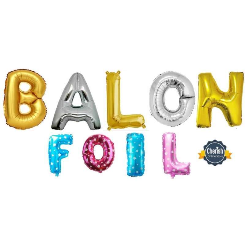 Jual Balon Huruf | Balon Foil Huruf | Balon Angka Gold, Silver, Pink ...