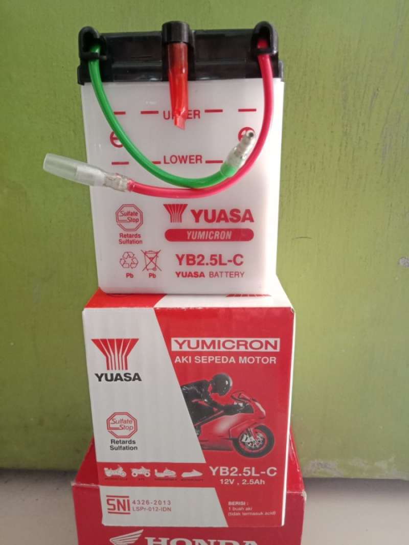 Promo AKI YUASA BASAH YB2.5L-C 12 V 2.5 AH GLMAX /GL PRO / GL SERIES / NSR Diskon 6% di Seller ...
