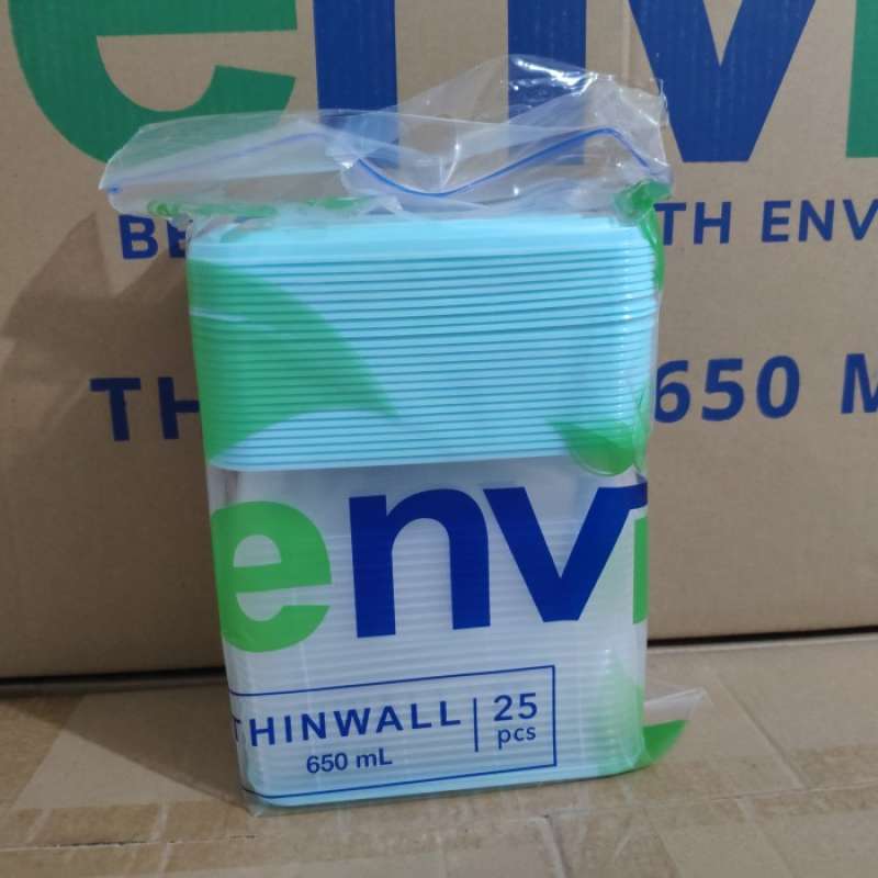 Jual Thinwall 650 Ml Tutup Warna Dove Merek Envi Premium Harga 500