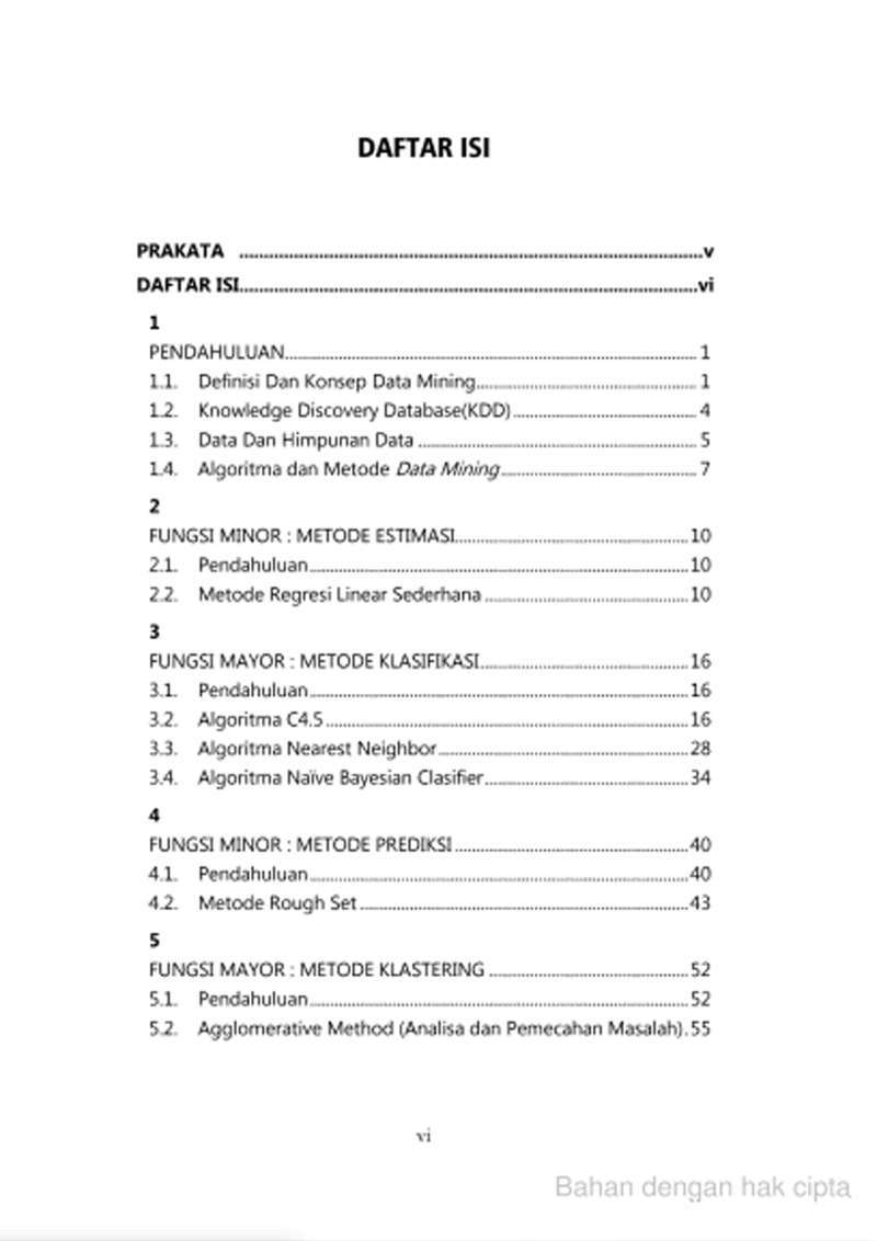 Jual Algoritma Data Mining Dan Pengujian Buku Referensi By. Dicky ...