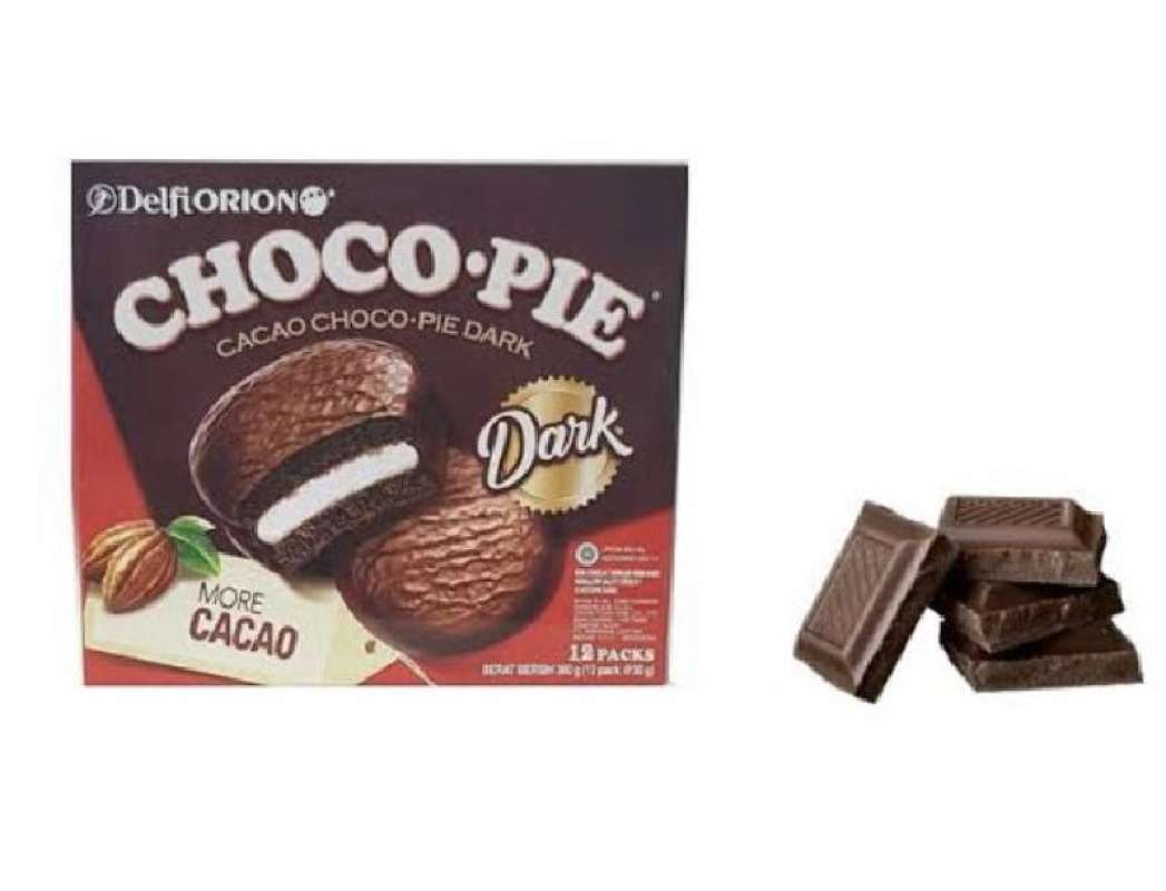 Jual Delfiorion Choco Pie Dark 12pack Delfi Orion Choco Pie Dark Cacao ...