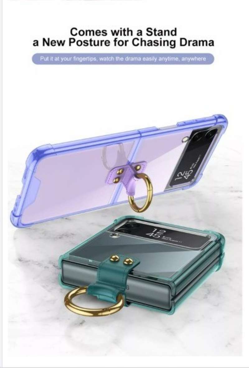 Jual Case Samsung Galaxy Z Flip 4 Gkk Airbag Ring Cover Casing - Powder ...