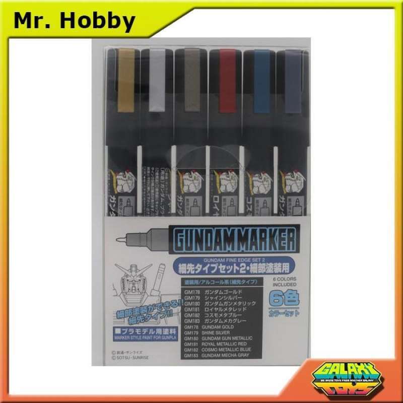 Jual Mr. Hobby Mr. Color GUNDAM MARKER FINE EDGE SET 2 GMS 126 di ...