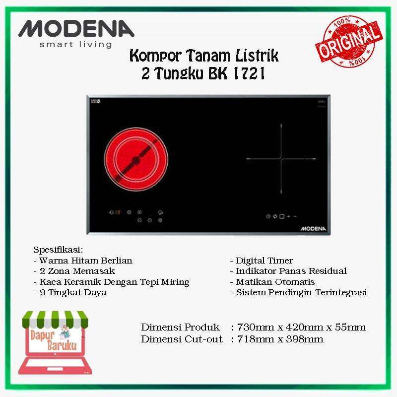 Jual Modena Kompor Tanam Listrik 2 Tungku BK 1721 di Seller Buana ...