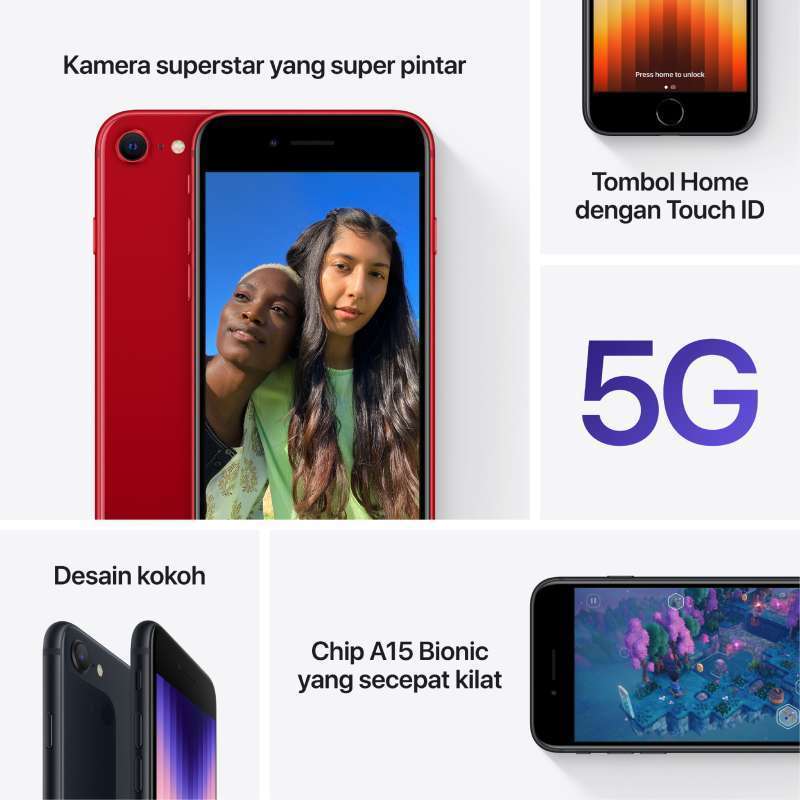 Jual iPhone SE (generasi ke-3) - 64 GB Midnight di Seller Blibli - Apple Authorised Reseller ...