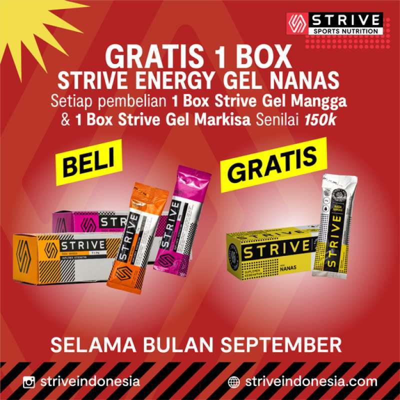 Jual Beli 1 Box Energy Gel Mangga & 1 Box Markisa Free 1 Box Strive Gel Nanas Di Seller Strive ...
