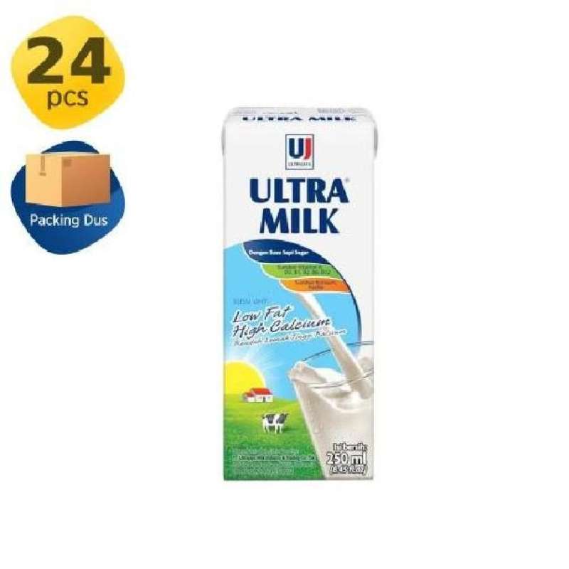 Jual Ultra Milk Low Fat 250 ml 1 Dus Isi 24 Pcs | Susu UHT Ultra Low Fat di Seller Bebeeshoppee ...