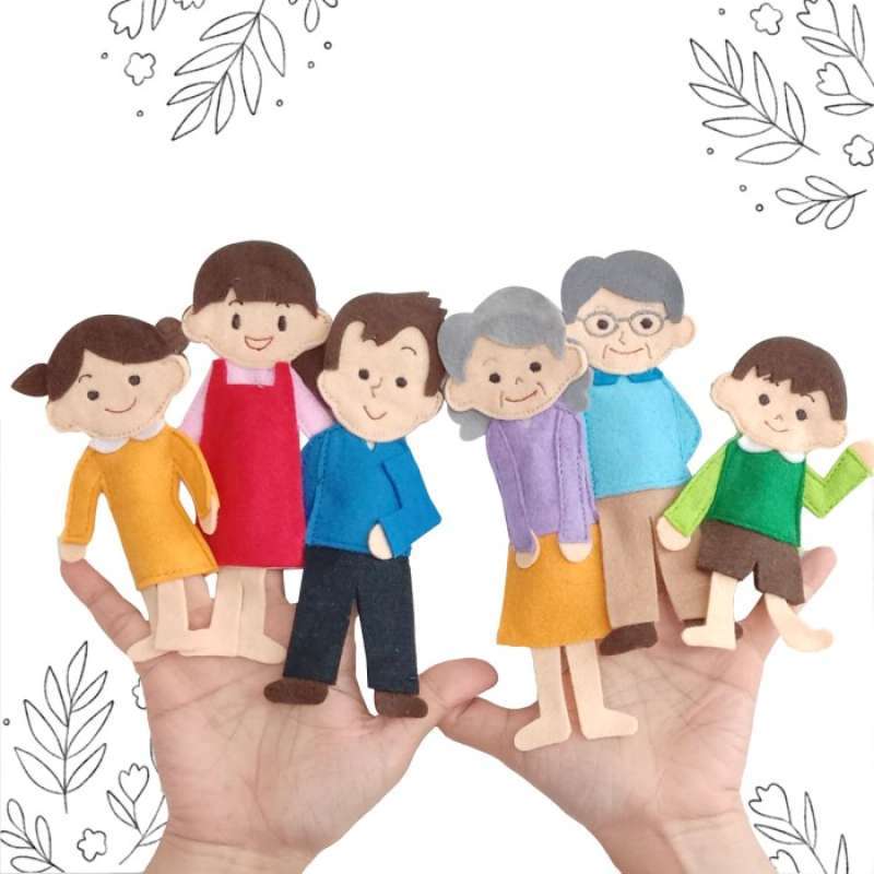 Jual Finger Puppet Family / Boneka Jari Tema Keluarga / Alat Peraga ...