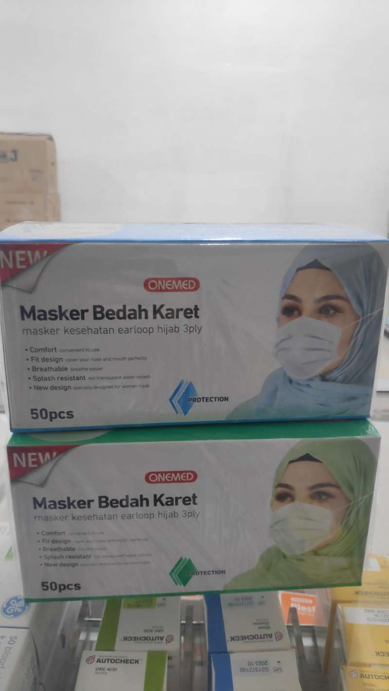 Jual MASKER BEDAH HIJAB ONEMED 3PLY ORIGINAL di Seller Dorago Shop ...