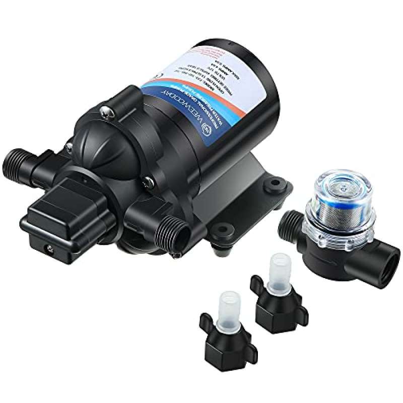 Jual Diaphragm Water Pump 12V with Pressure Switch 3.5 GPM 45 PSI, 12 ...