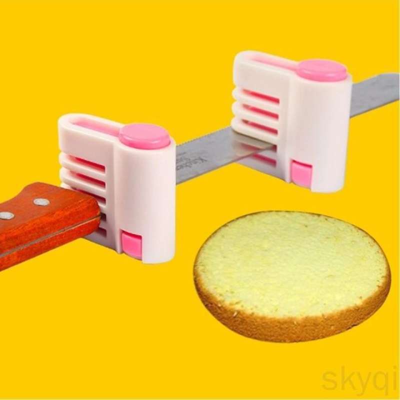 Jual 2pcs 5 Layers Adjustable DIY Cake Slicer Bread Leveller Pie Sheet ...