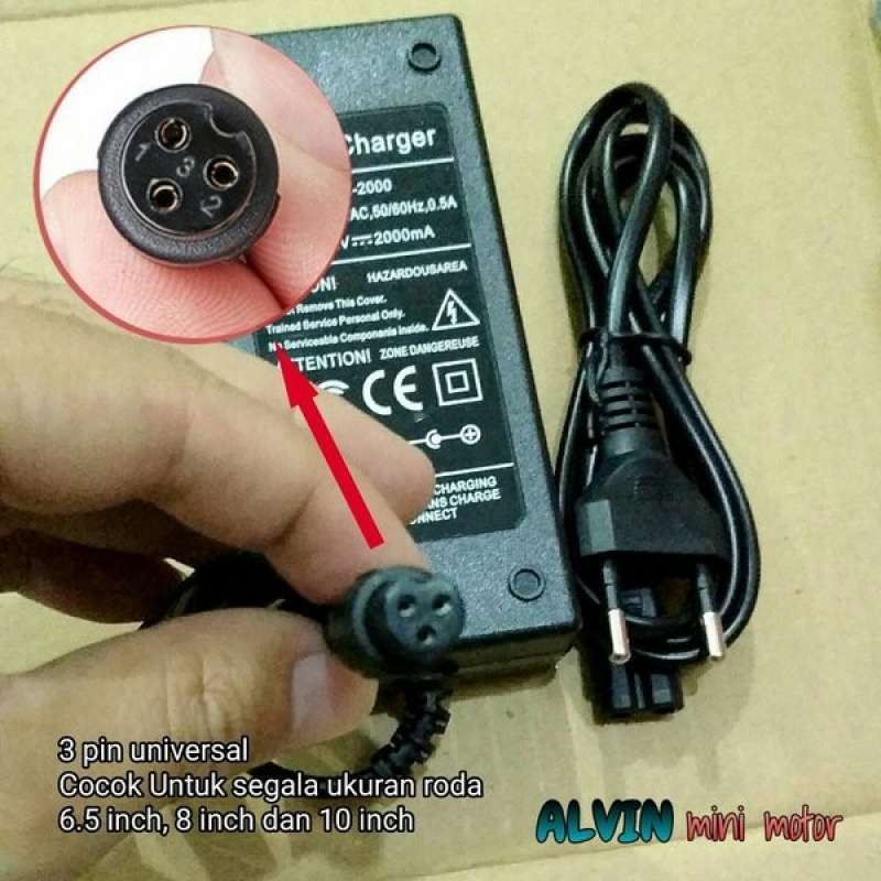 Jual Charger Hoverboard Smart Balance Wheel Segway Runwheel Cas Casan ...