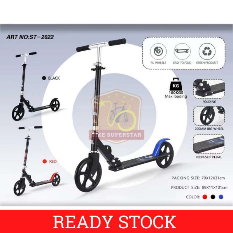 Promo Scooter Skuter Otoped Anak & Dewasa Exotic St 2022 100 Kg Diskon ...