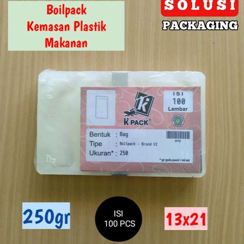 Jual isi 100 BOILPACK 250gr KEMASAN PLASTIK MAKANAN DAPAT DIPANASKAN ...