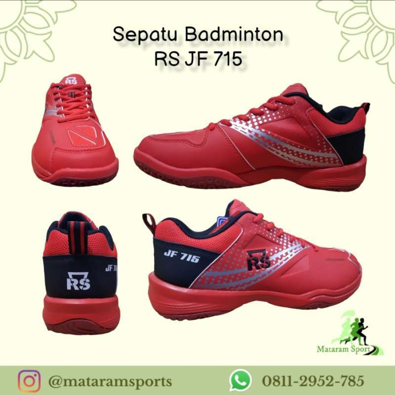 Jual Sepatu Badminton RS JF 715 Merah Original - 43 Merah di Seller ...