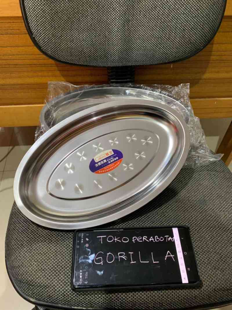Jual Piring Oval Stenlis 30 cm / Lodor Stainless / Piring Saji / Wadah ...