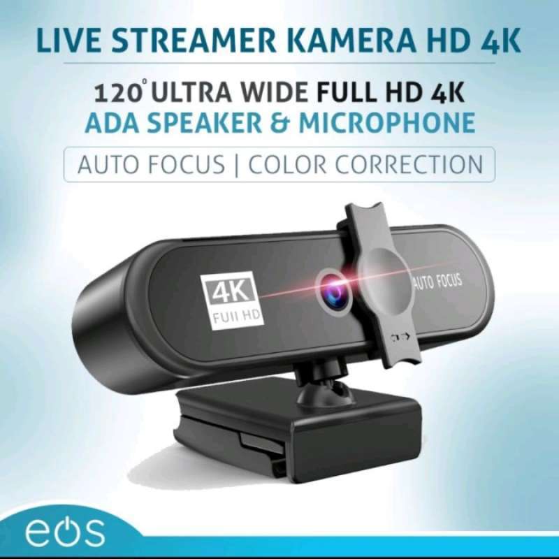 Promo Live Streamer Kamera Webcam Hd 4K 120 Ultra Wide Autofocus Camera ...