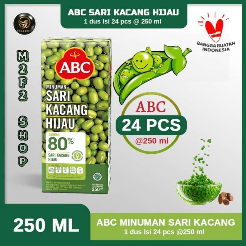 Jual Abc Minuman Sari Kacang Hijau - 24 × 250 Ml (kemasan Karton) Di ...