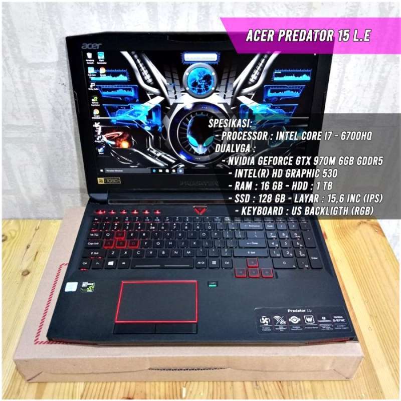 Jual Laptop Gaming Acer Predator 15 Limited Edition I7 6700hq Ram 16gb ...