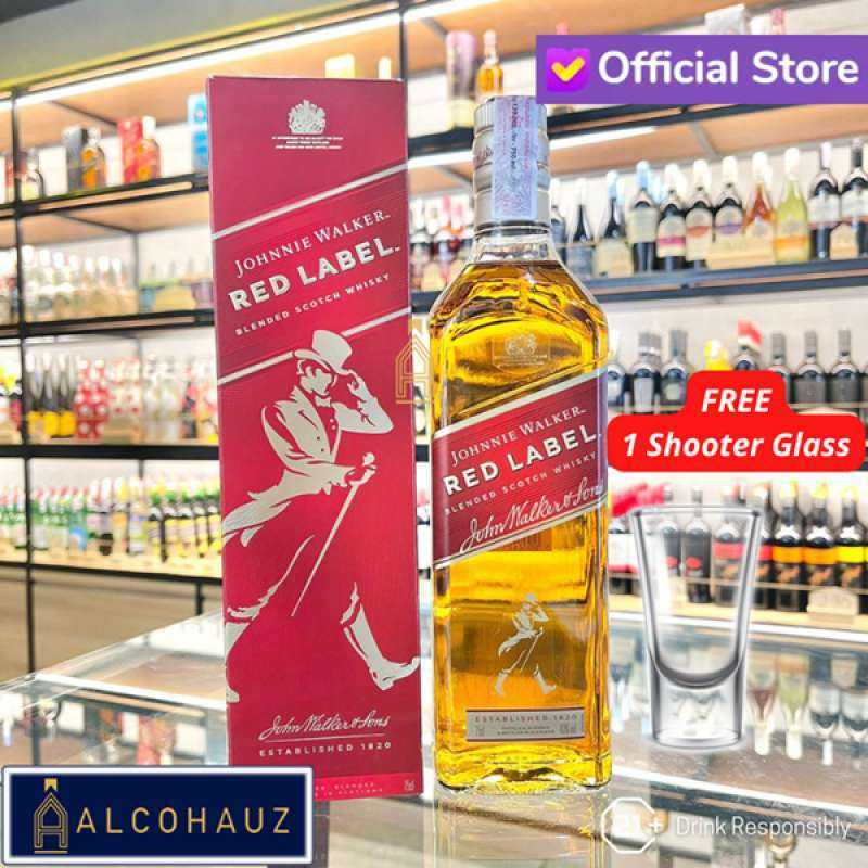 Jual ORIGINAL JW Red Label Scotch Whisky Johnnie Walker Johnie 750ml ...