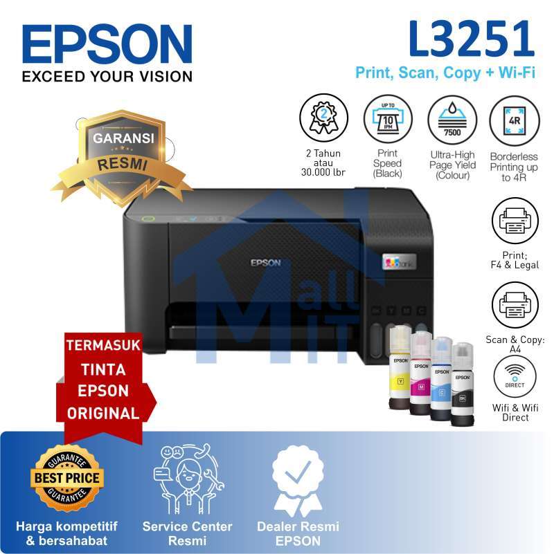Jual Printer Epson L3251 L-3251 L 3251 Pendamping L3250 Garansi Resmi Di Seller Mall It Medan ...