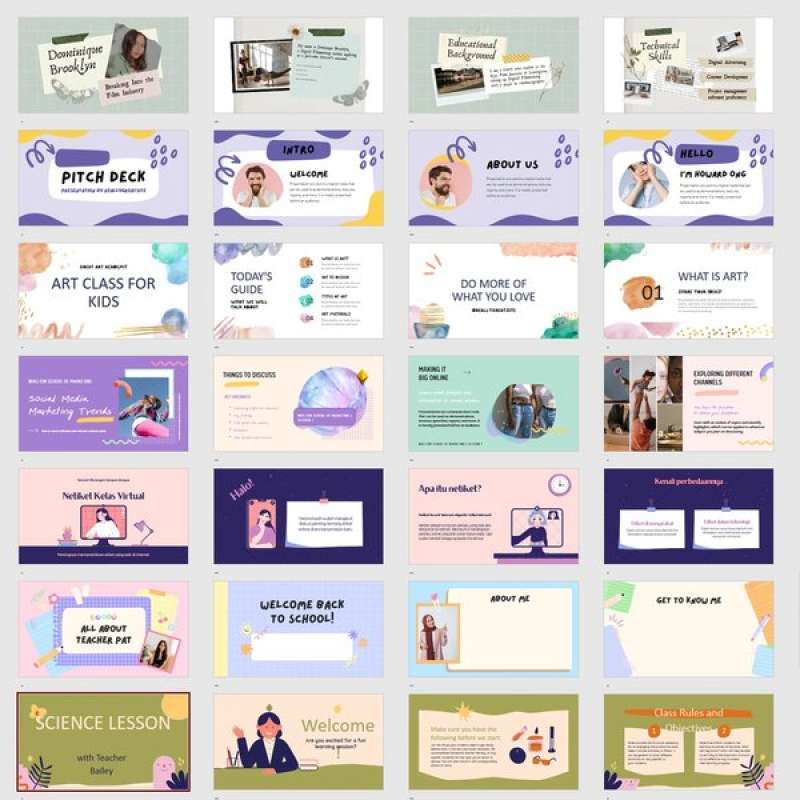 Jual Template Powerpoint Ppt Premium Terbaru 210 Desain - 50 Desain ...