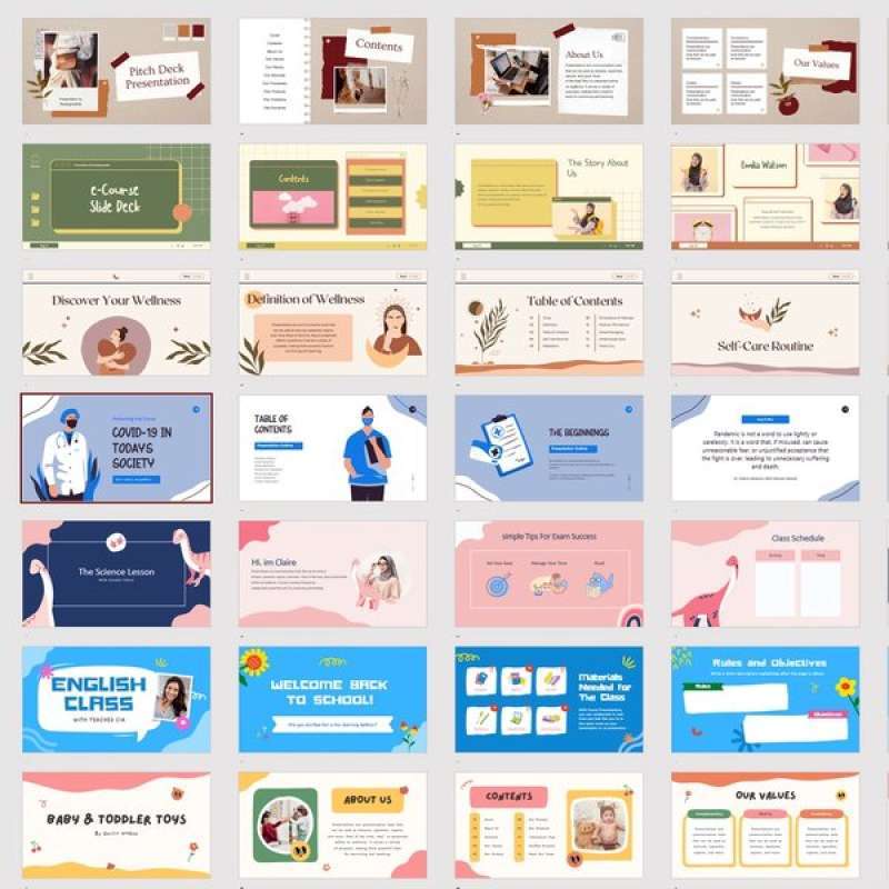 Jual Template Powerpoint Ppt Premium Terbaru 210 Desain - 50 Desain ...