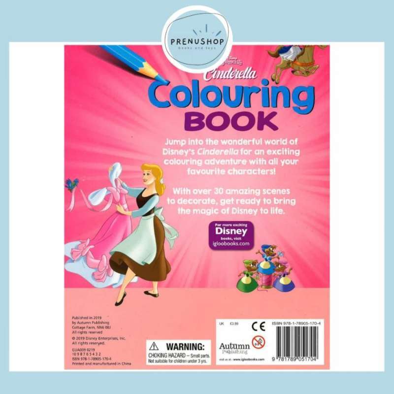 Jual New Segel Simply Colouring Book: Disney Princess Cinderella ...