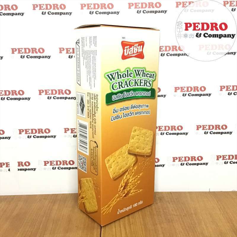 Jual Bissin whole wheat CRACKERS biskuit gandum 180 gram thailand di ...