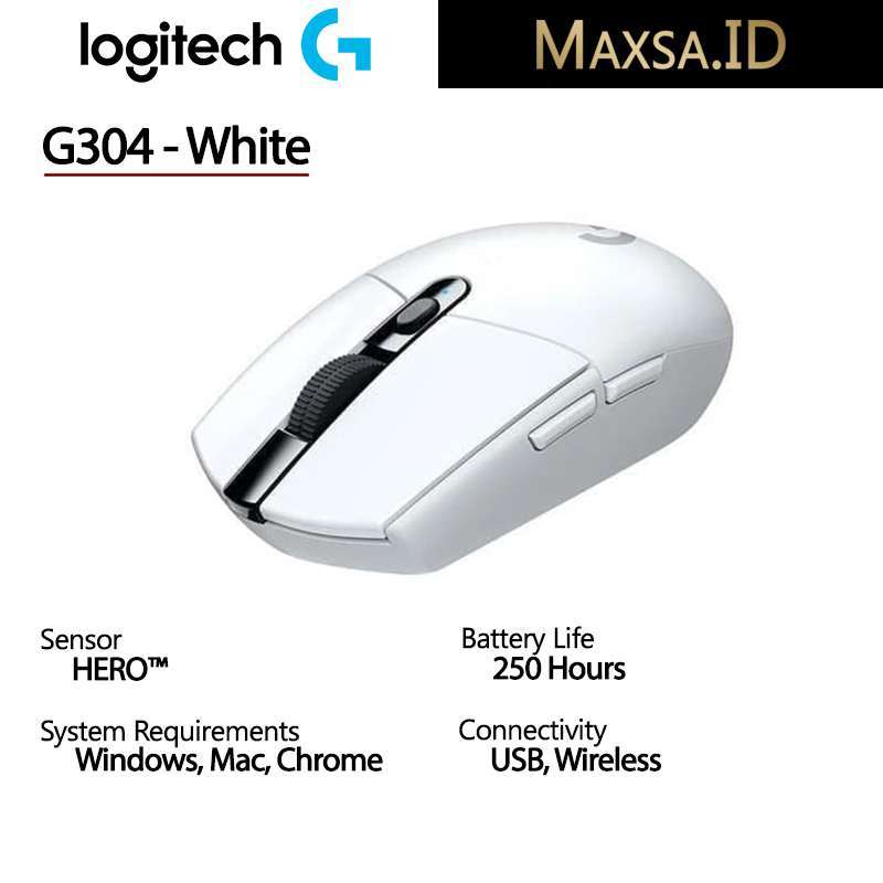 Jual Logitech G304 Wireless Gaming Mouse - White di Seller Maxsa.ID ...