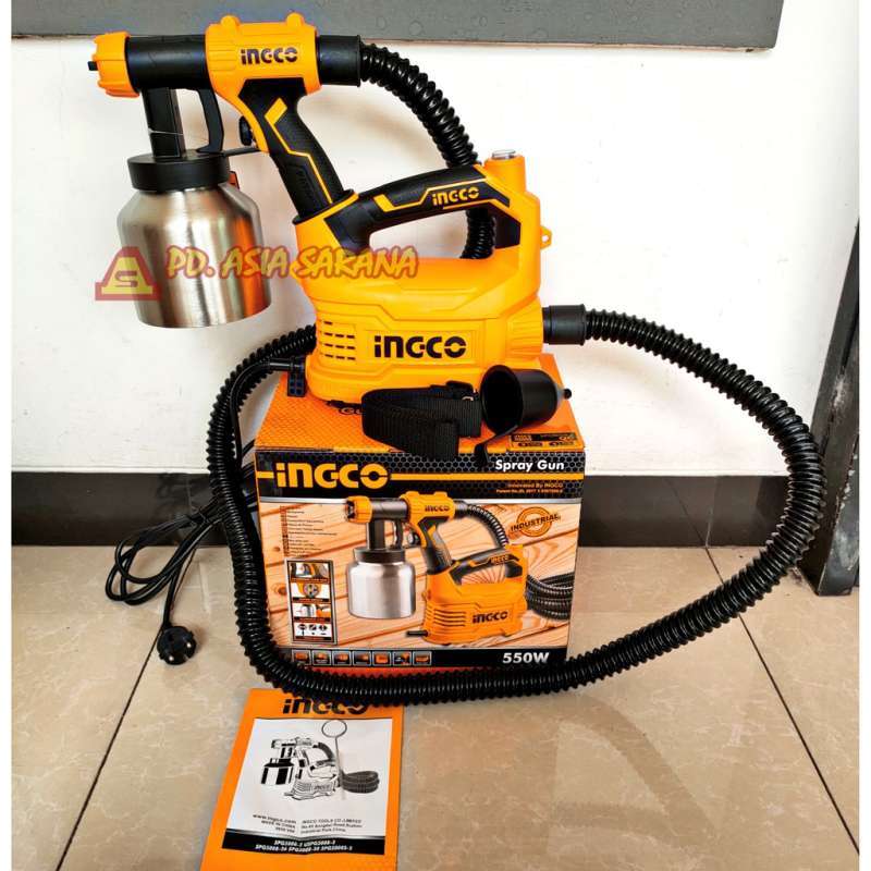 Jual Electric Spray Gun HVLP INGCO SPG5008-2 Semprot Cat Kayu Besi ...