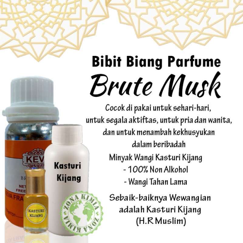 Promo Biang Minyak Wangi Brute Musk 100ml Ex Keva Parfum Kasturi Kijang ...