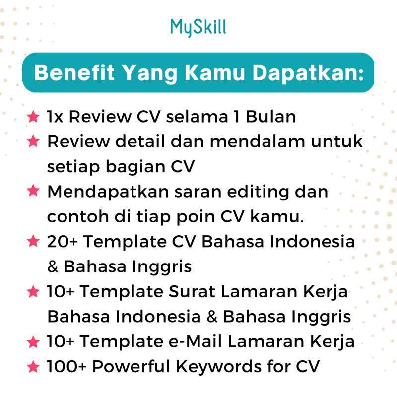 Promo Myskill Cv Review Oleh Hrd Profesional 1 Bulan Diskon 9% Di ...