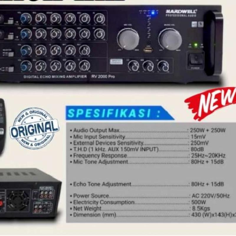 Jual AMPLIFIER HARDWELL RV-2000 RV2000 AMPLI HARDWELL RV 2000 ORIGINAL ...