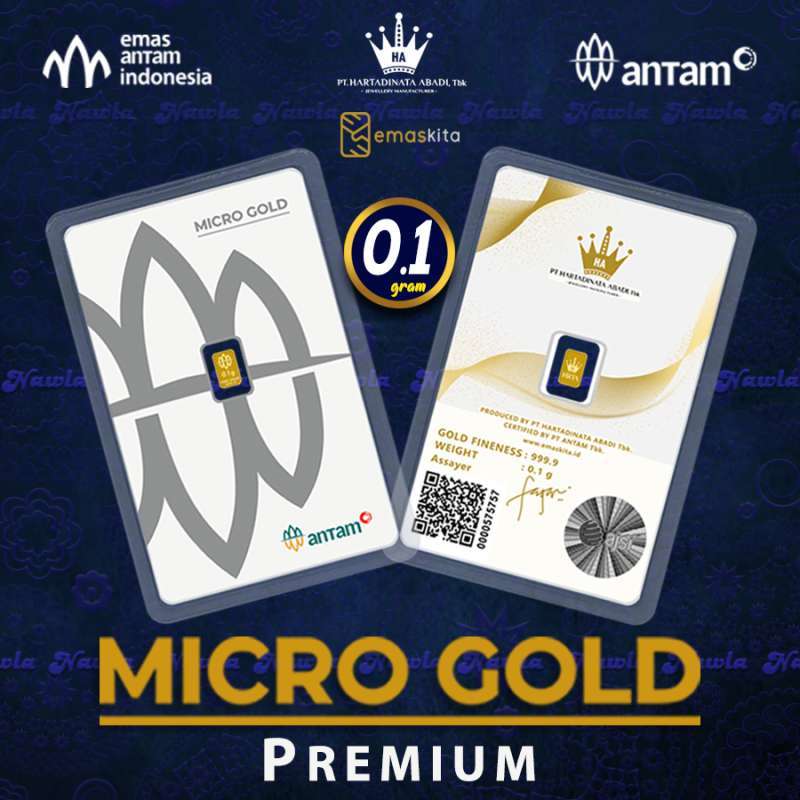Promo Antam 0.1 gram Micro Gold Gift Series Emas Murni 24 Karat ...