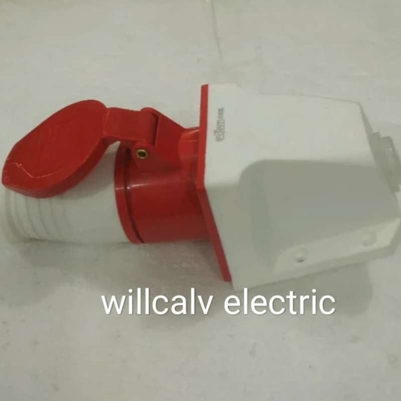 Promo Plug & Socket 4 Pin 16A Fortcee Stop Kontak Industrial Mounting ...
