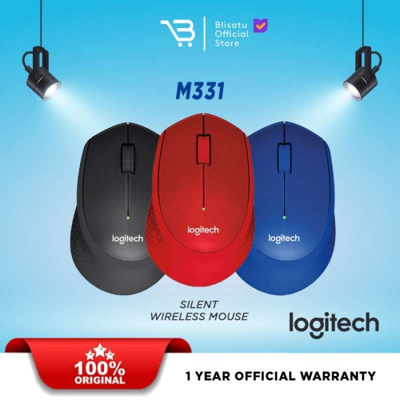 Promo Mouse Wireless Logitech M331 Silent Plus (Black) Garansi Resmi ...