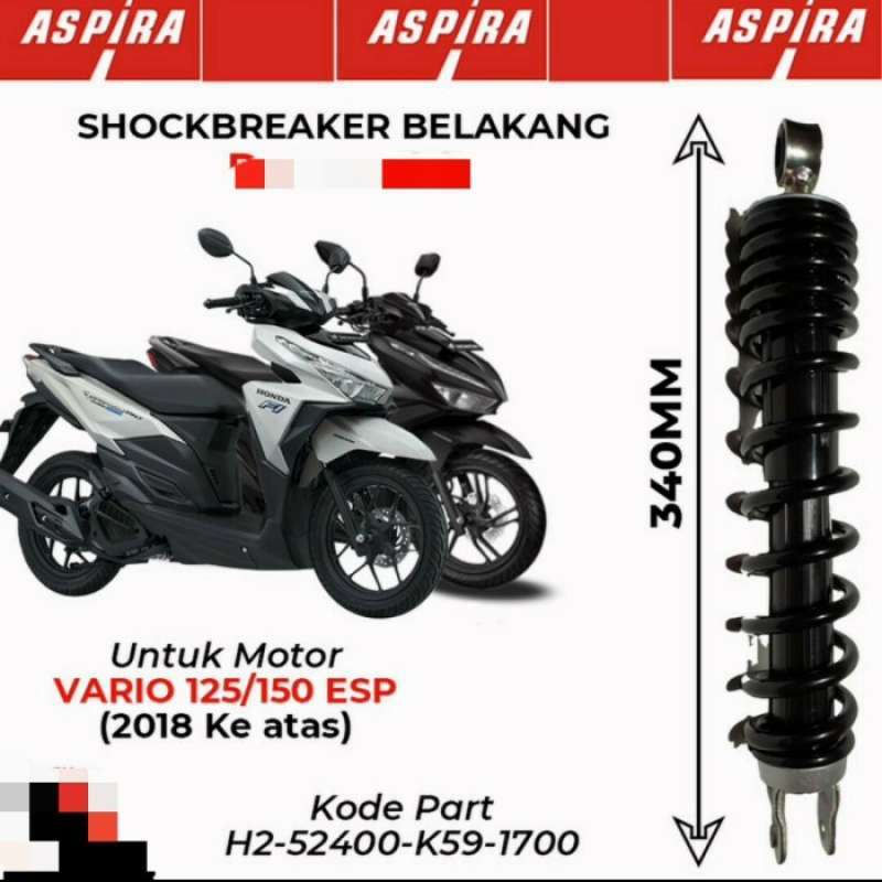 Jual SHOCKBREAKER BELAKANG ASPIRA UNTUK HONDA VARIO 150 - VARIO 125 ORI di Seller Fasabakhul 99 ...
