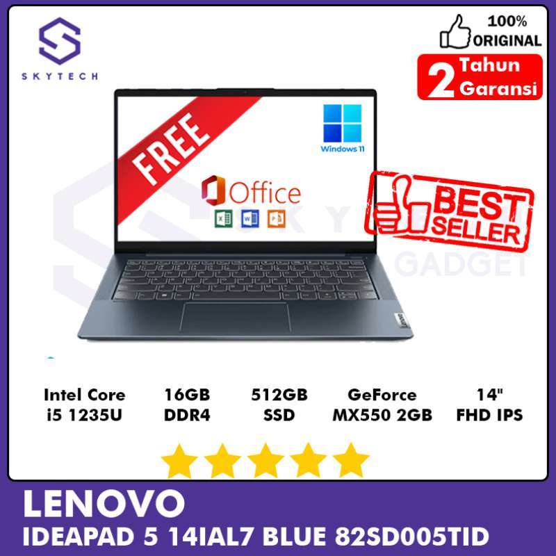 Jual LAPTOP LENOVO IDEAPAD SLIM I IAL TID CORE I U RAM GB SSD GB MX WIN OHS