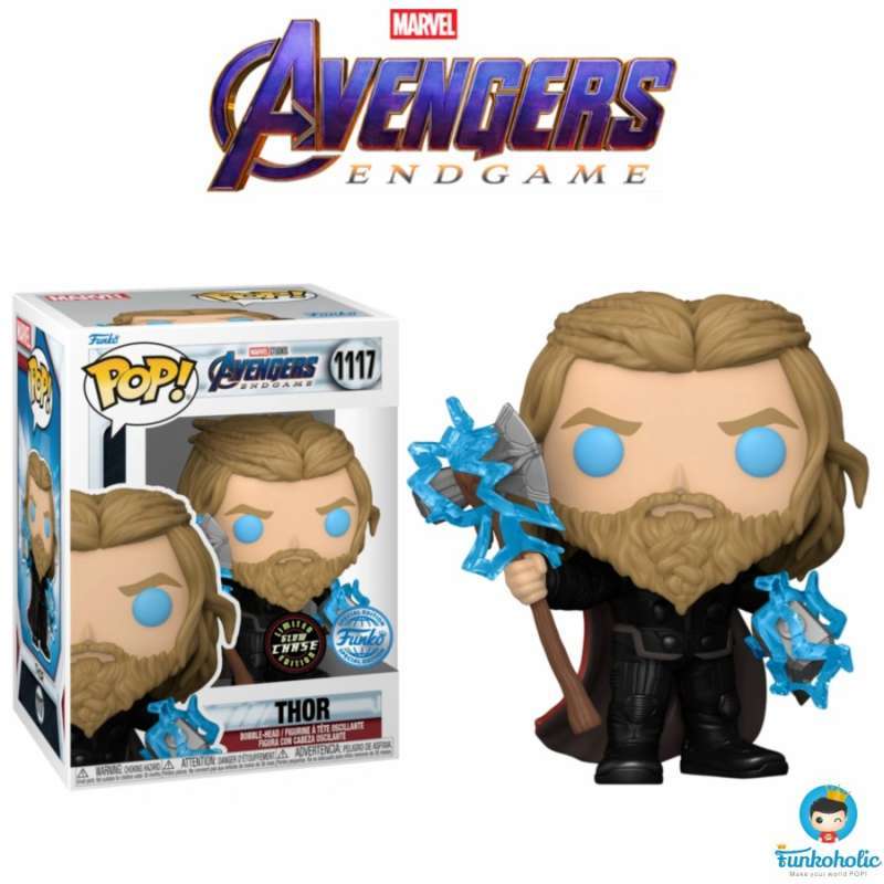 Jual Funko POP! Avengers Endgame Thor w/ Mjolnir & Stormbreaker Glow CHASE di Seller FUNKOHOLIC ...
