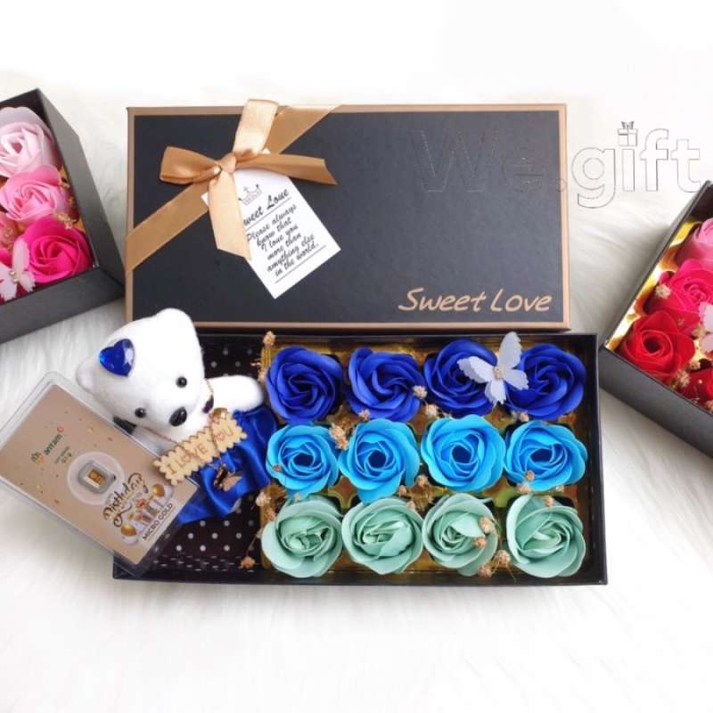 Promo Kado Flower Box & Emas Antam, Birthday, Anniversary, Valentine, Wisuda Diskon 9% di Seller ...