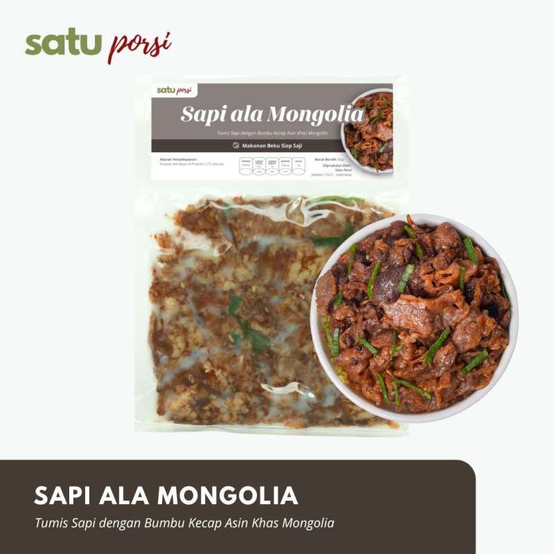 Jual Frozen Food Satu Porsi Sapi Ala Mongolia di Seller Satu Porsi ...
