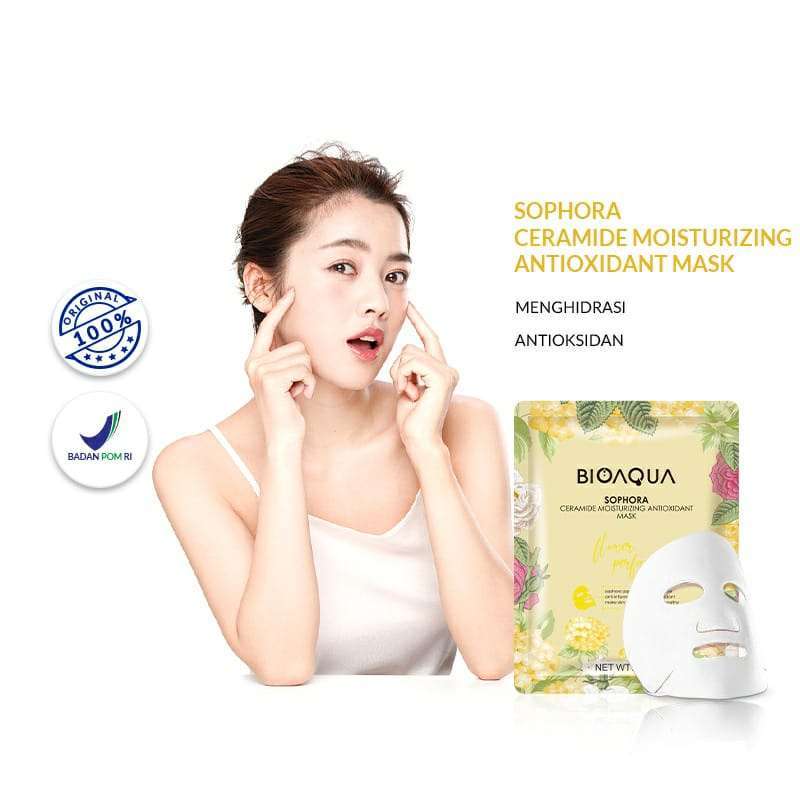 Jual Bioaqua Sheet Mask Masker Wajah Flowers Series (28g/pcs) Hydrating ...