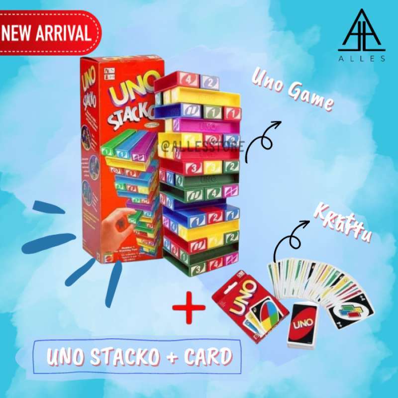 Jual MAINAN UNO STACKO PLUS KARTU MAINAN UNO STACKO SUSUN BALOK SUSUN ...