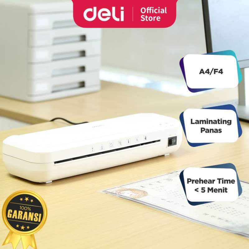 Jual Mesin Laminating Deli A4 kecepatan 220 mm safety reverse - E2132 di Seller TG Stationery ...