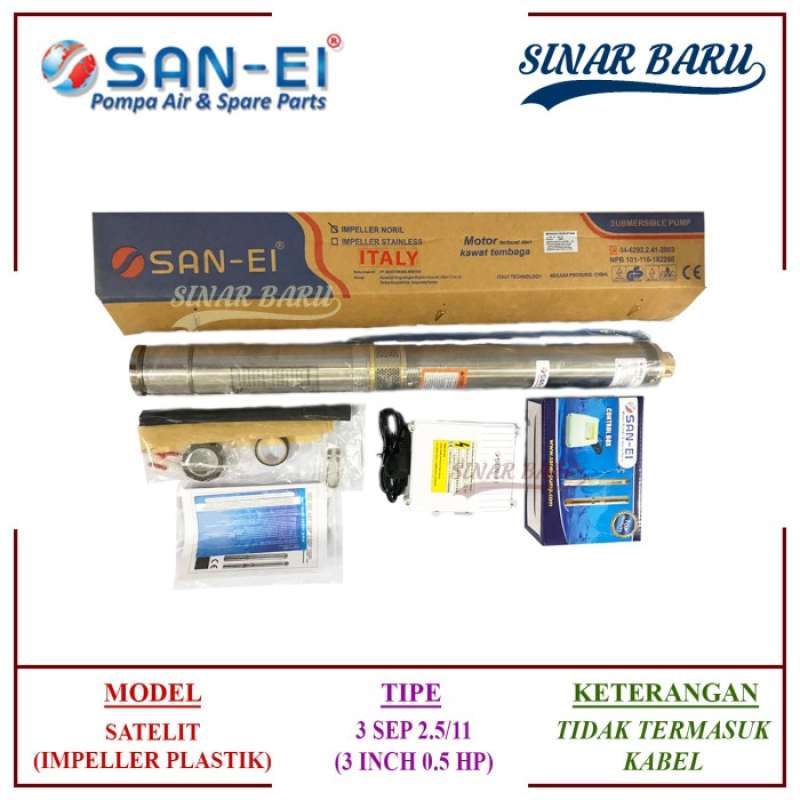 Promo Pompa Satelit SAN EI 3 INCH 1/2 HP / Satelit 0.5 HP TANPA KABEL Diskon 23% di Seller ...
