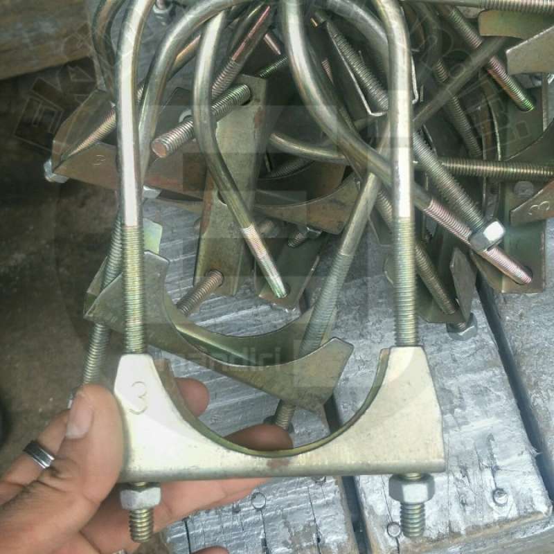 Promo U Bolt Clamp Pipa Besi 3 Inch Besi Panjang Diskon 26% di Seller ...